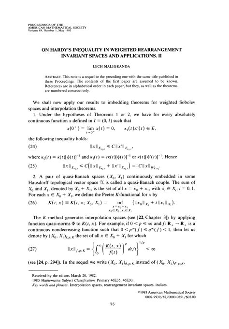 pdf on hardy s inequality in weighted rearrangement invariant spaces and applications ii