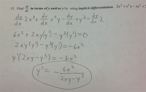 implicit differentiation math mistakes