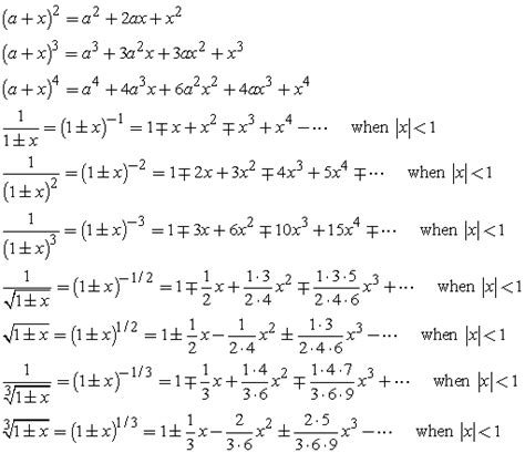 binomial series examples