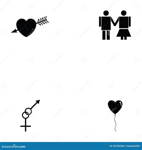 Sexual Icon Set Stock Vector Illustration Of Vector 107352542