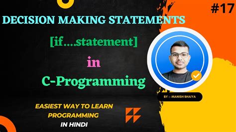 Decision Making Statements In C Part 1 If Statement C