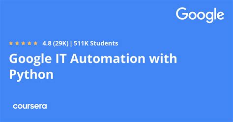 Google IT Automation With Python Professional Certificate Coursya
