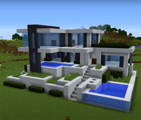 Minecraft How To Build A Large Modern House Tutorial Easy