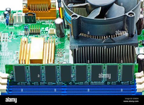Computer Motherboard Random Access Memory Stock Photo Alamy