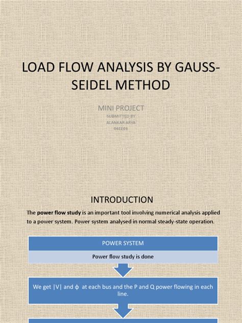 load flow analysis by gauss seidel method pdf teaching mathematics mathematical analysis