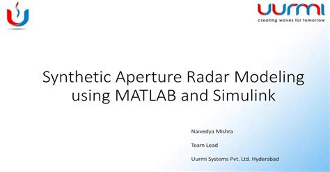 synthetic aperture radar modeling using matlab and simulink€¦ · synthetic aperture radar sar