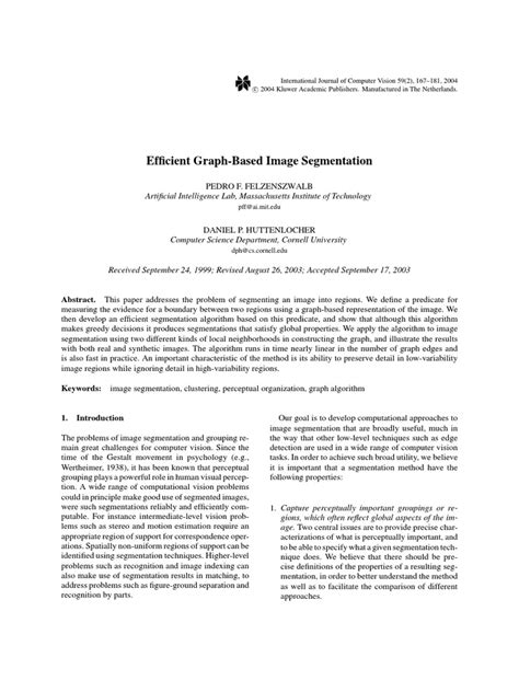 efficient graph based image segmentation pdf image segmentation computer vision