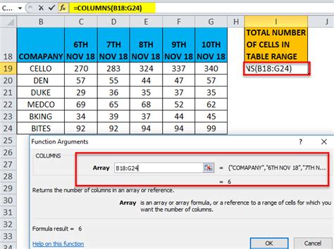 COLUMNS In Excel Formula Examples How To Use COLUMNS Function
