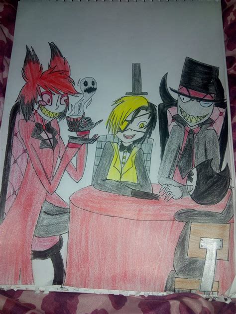 Lord Black Hat Alastor Bill Cipher And Bendy 💕hazbin Hotel💕 Amino