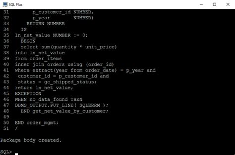 pl sql package body