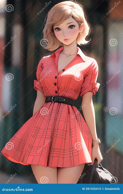 A Pretty Anime Girl In Formal Outfit Generated By Ai Stock Illustration Illustration Of Person