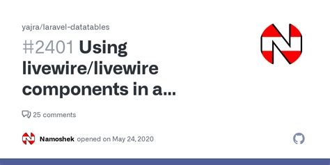 Using Livewire Livewire Components In A Yajra Laravel Datatables Table