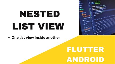 FLUTTER ANDROID NESTED LIST VIEW TUTORIAL YouTube