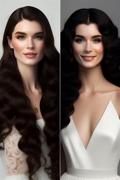 Lexica White Girl Pale Skin Long Curly Dark Hair