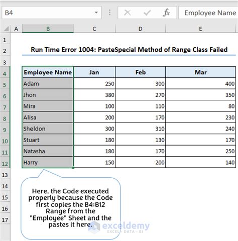 Run Time Error 1004 Select Method Of Range Class Failed Reason And