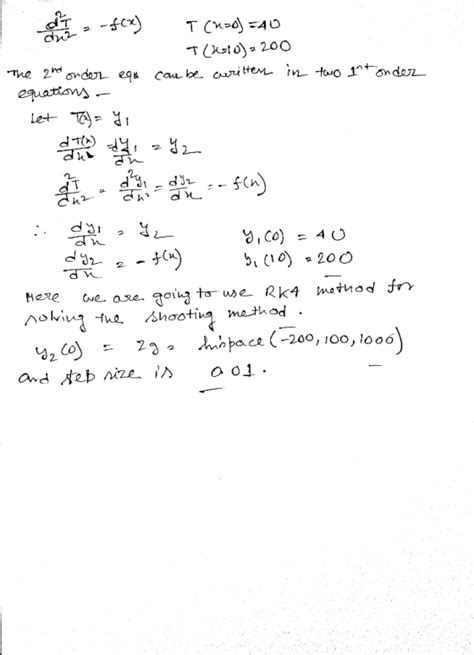 set up and solve a boundary value problem using the shooting method using matlab homeworklib