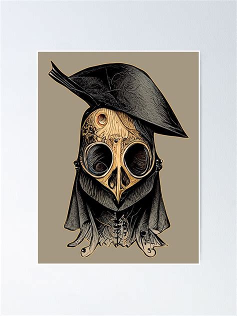 Plague Doctor Abstract Illustration Poster For Sale By Jinxedmonster Redbubble