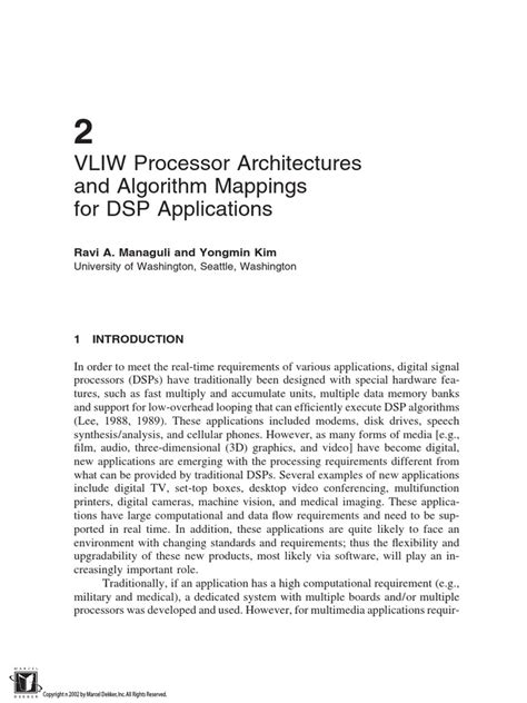 signal processing and communications 13 hu yu hen programmable digital signal processors