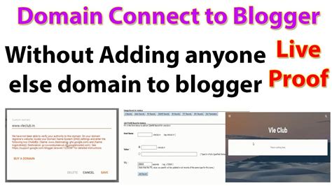 Domain Connect To Blogger 2022 How To Connect Domain To Blogger How To