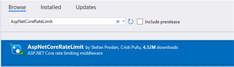 implement rate limiting in asp core web api