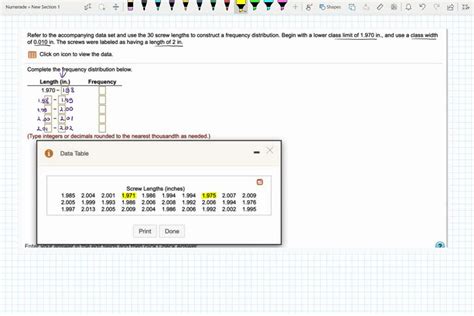 Solved Refer To The Accompanying Data Set And Use The Screw Lengths