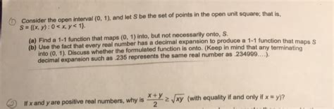 solved 0 consider the open interval 0 1 and let s be the