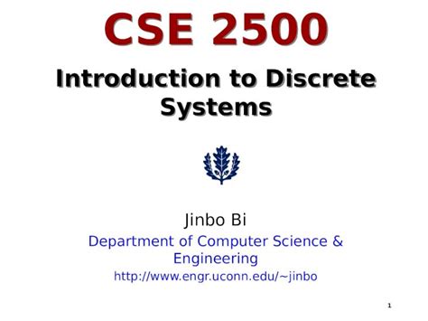 PPTX CSE 2500 Introduction To Discrete Systems DOKUMEN TIPS