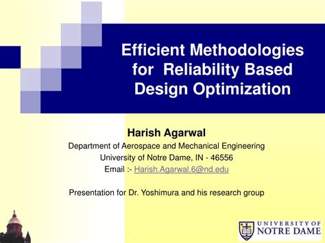 ppt efficient methodologies for reliability based design optimization powerpoint presentation