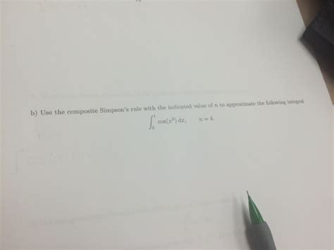 solved use the composite simpsons rule with the indicated