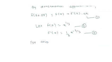 solved use a linear approximation or differentials to estimate the given number round your