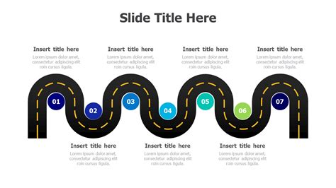 7 Points Roadmap Infographic Inforgraphics Slides