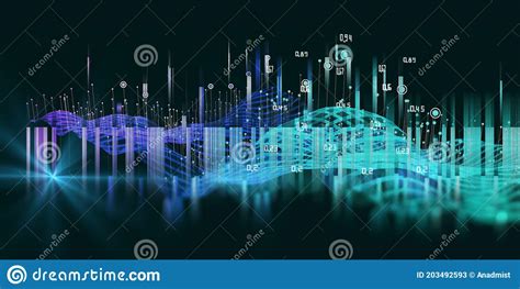 Abstract Background With Wavy Algorithm Analyze Data And Blurred Lines