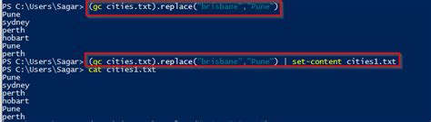replacing the patterns in windows powershell