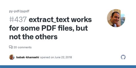 extract text works for some pdf files but not the others · issue 437