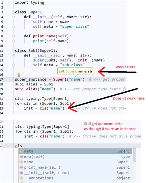 Python 3 X PyCharm And Proper Type Hinting Of Class Objects Stack