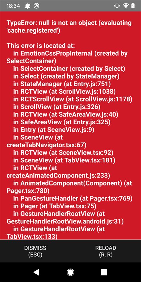 TypeError Null Is Not An Object Evaluating Cache Registered