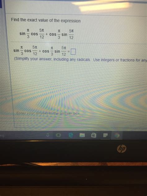 solved find the exact value of the expression sin pi 3 cos