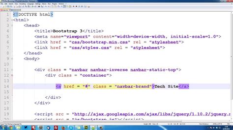 Bootstrap 3 Tutorials 2 Responsive Collapsing Navbar 1080p Video