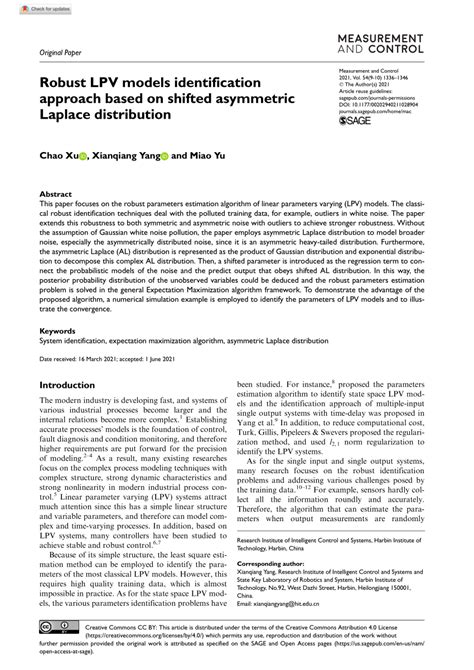 pdf robust lpv models identification approach based on shifted asymmetric laplace distribution