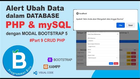 Alert Ubah Data Membuat CRUD PHP MySQL Modal Bootstrap 5 Part 9