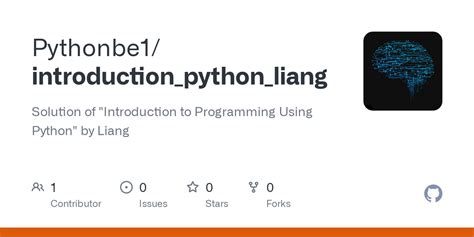 github pythonbe1 introduction python liang solution of introduction to programming using