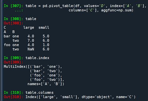 python如何做excel的樞紐分析 dataframe pivot table values none index none columns none aggfunc