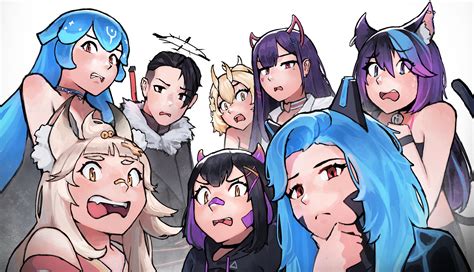 Bao Akuma Nihmune Bao Rpr Akuma Nihmune And 4 More Indie Virtual Youtuber Drawn By