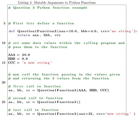 solved listing 4 mutable arguments to python functions