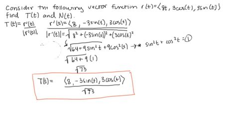 consider the vector function given below r t 8t 3cos t 3sin t find the unit tangent youtube