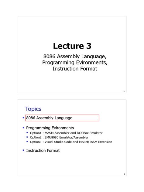 lecture3 assembly pdf assembly language computer program