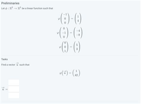 solved preliminaries let ϕ r3→r2 be a linear function such