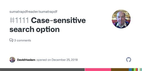 case sensitive search option · issue 1111 · sumatrapdfreader sumatrapdf · github