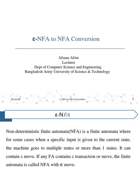 ε nfa to nfa conversion pdf theory of computation models of computation
