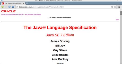 android er online document the java language specification